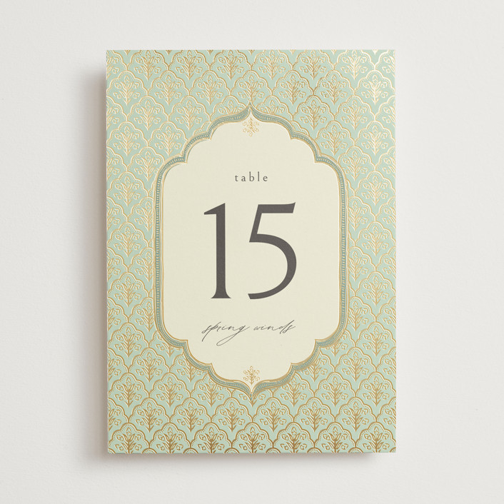 Aatreya Foil-Pressed Table Numbers by Pati Cascino | Minted