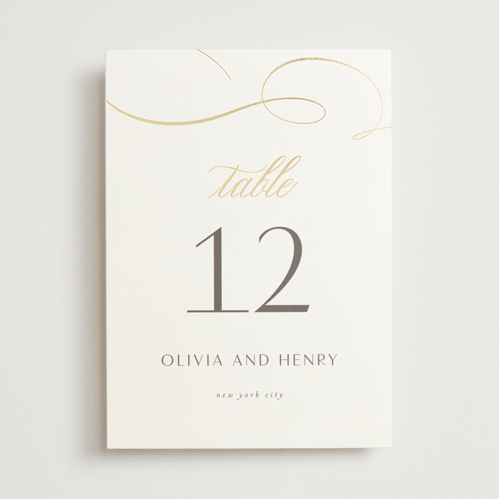 Forever And Foil-Pressed Table Numbers by Jen Banks | Minted