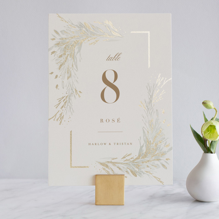 Fields Foil-Pressed Table Numbers by Kristie Kern | Minted