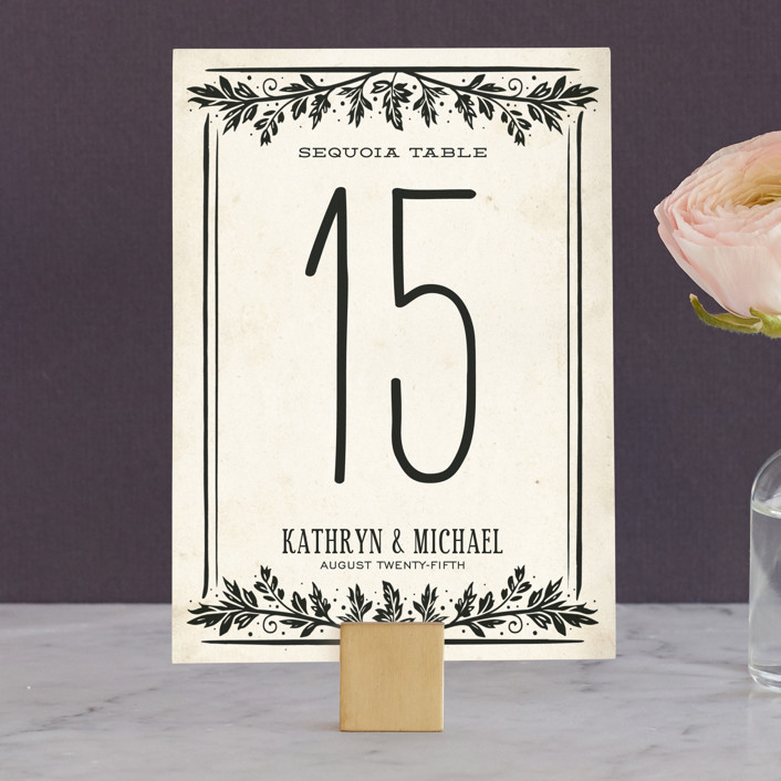 Inked Table Numbers by GeekInk Design | Minted