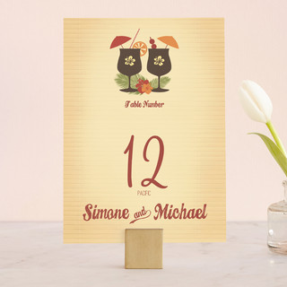 Tiki Luau Table Numbers by BeachPaperCo | Minted