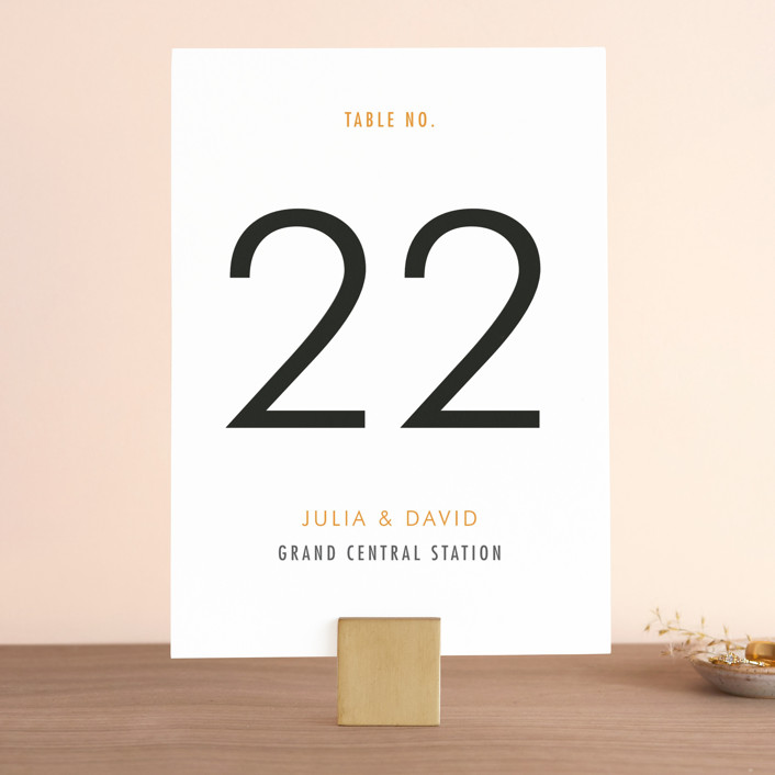 Minimalist Display Table Numbers by Nam Bourassa | Minted