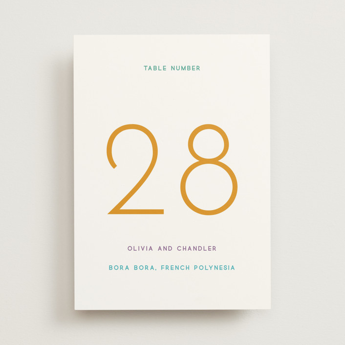 rainbow 2.0 Table Numbers by Deborah Chou | Minted
