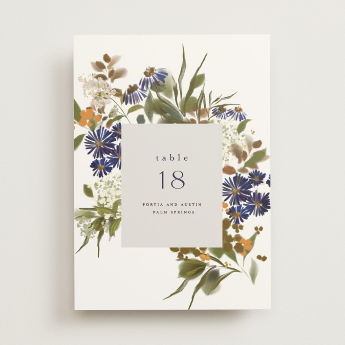 Pressed Garden Table Numbers by Grace Kreinbrink | Minted