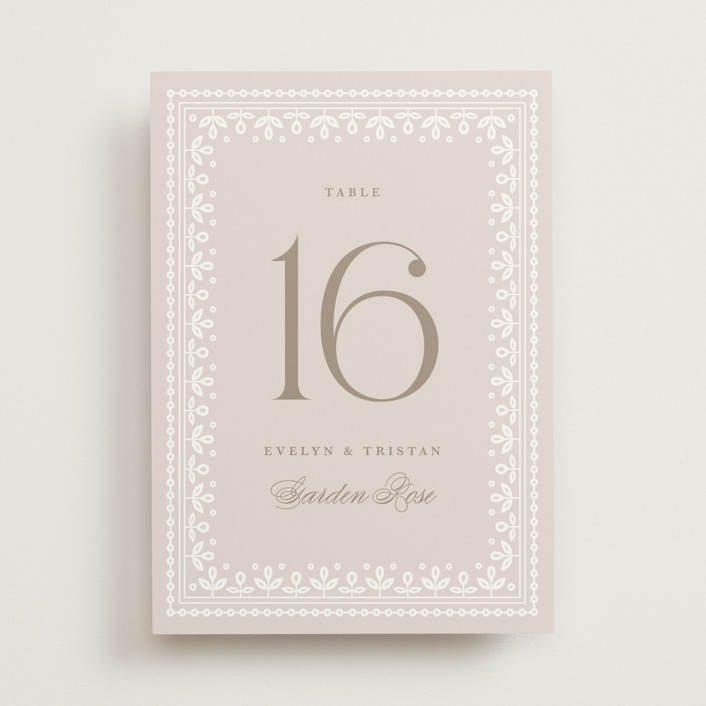 Lace Trim Table Numbers by Kristen Smith | Minted