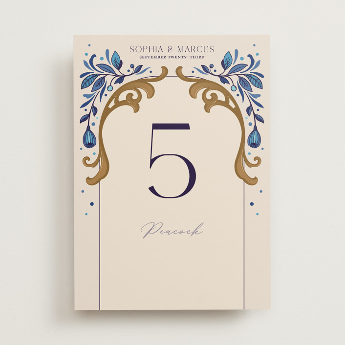 Gilded Table Numbers by GeekInk Design | Minted