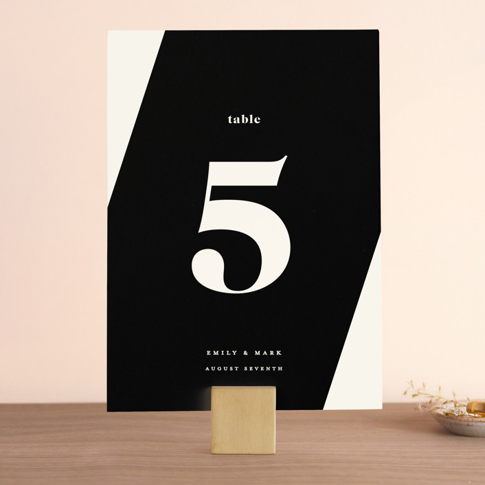 Angled Table Numbers by GeekInk Design | Minted