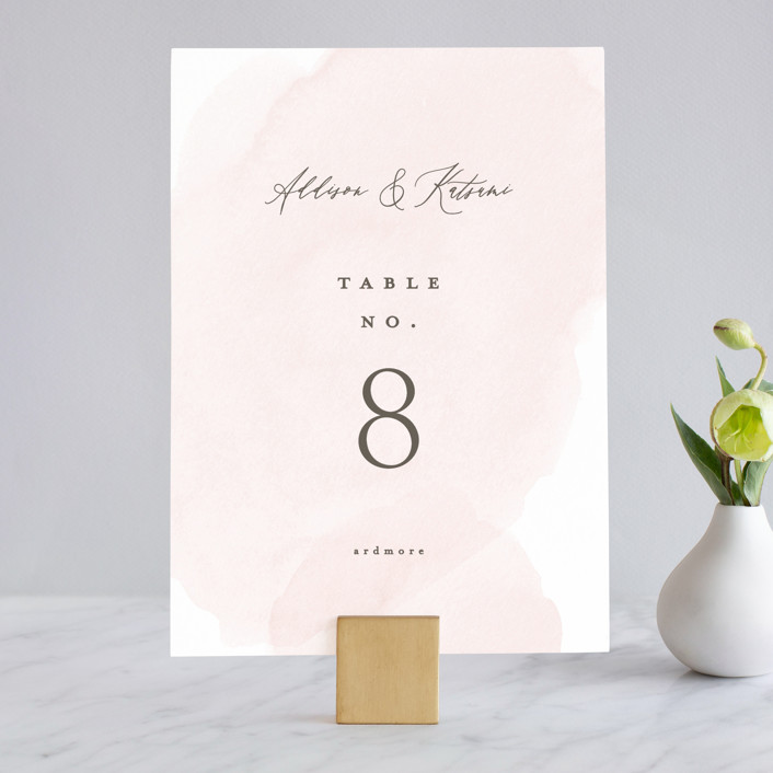 Softly Layered Table Numbers by Everett Paper Goods | Minted
