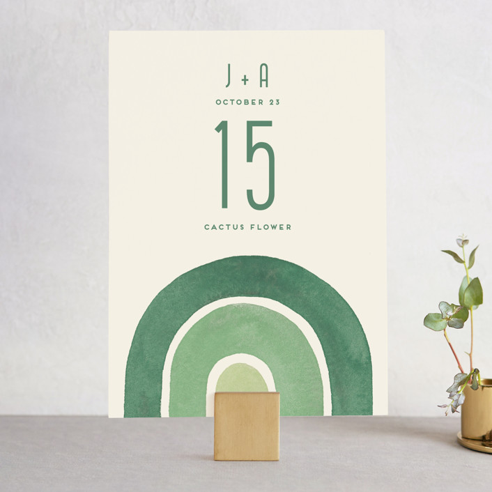 Double Rainbow Table Numbers by Pink House Press | Minted