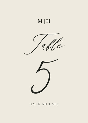 Tilted Script Table Numbers by Hannah Williams | Minted