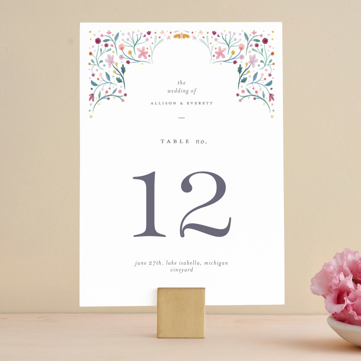 Delicate Garden Table Numbers by Ashley DeMeyere | Minted