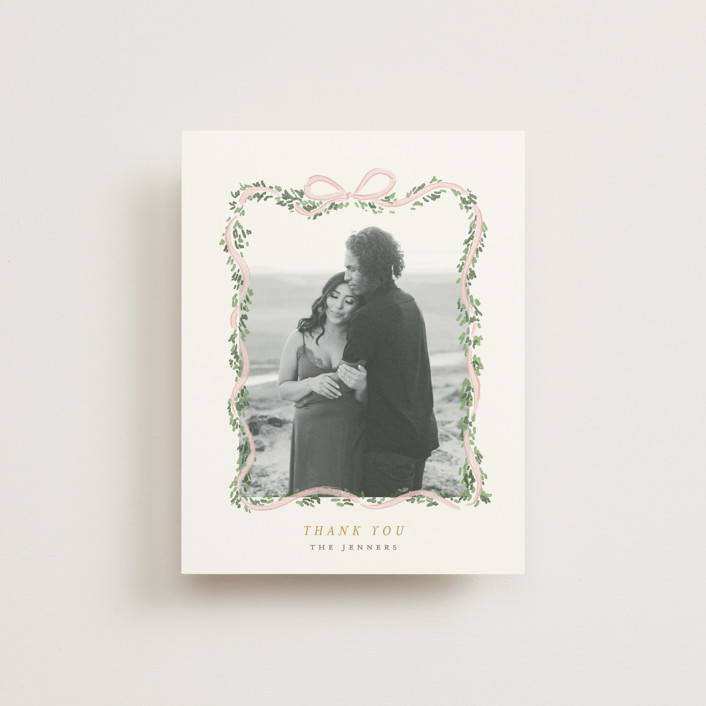 Ribbonly Frame Wedding Thank You Cards by Itsy Belle Studio | Minted