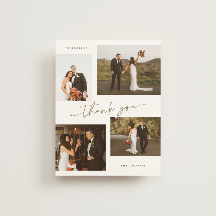 minimal holiday gallery Foil-Pressed Wedding Thank You Cards by Sarah ...