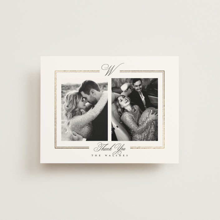 Elegant Type Foil-Pressed Wedding Thank You Cards by Leah Bisch | Minted