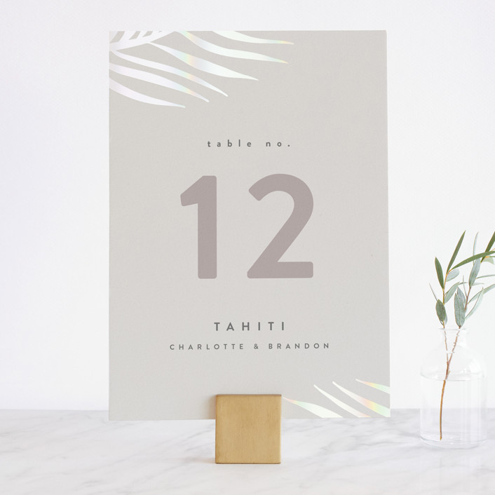 Palm Vibes Gloss-Press® Table Numbers by Pixel and Hank | Minted