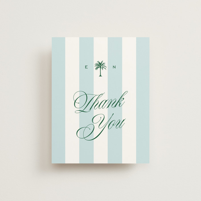 Island Palm Wedding Thank You Postcards by Susan Zinader | Minted
