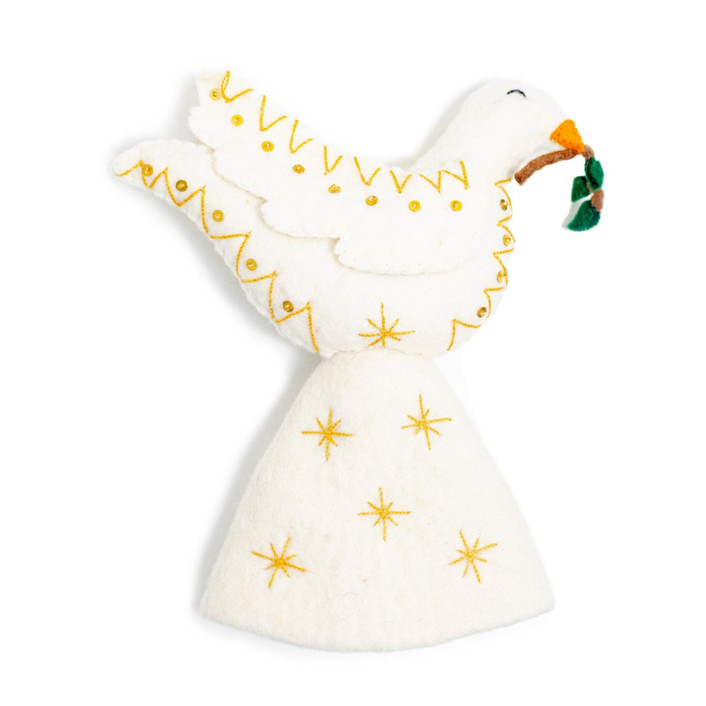 Felt Dove Tree Topper Tree Toppers by Global Goods Partners | Minted