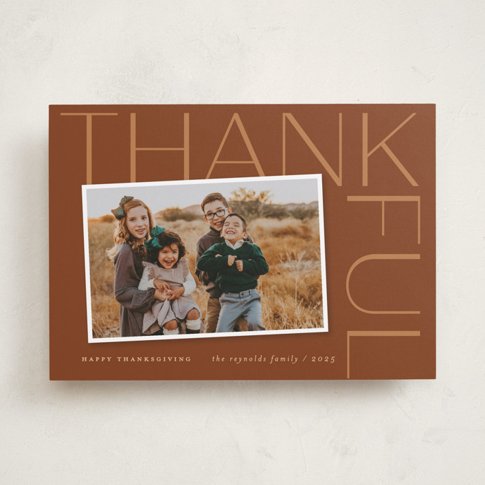 Thankful Sentiment Thanksgiving Cards by Sandra Picco Design | Minted