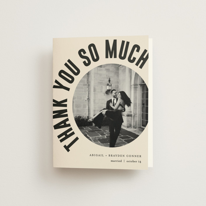 Spin Folded Wedding Thank You Cards by Pixel and Hank | Minted