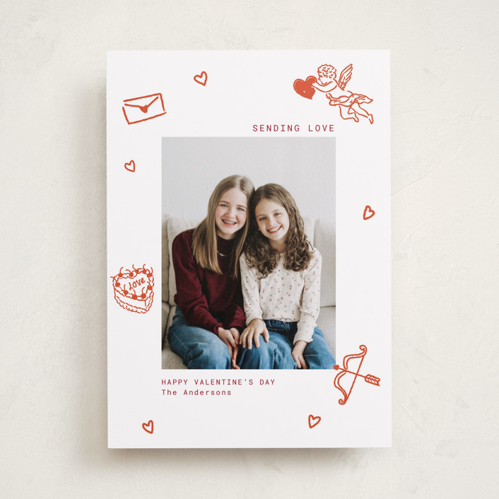 Doodle Frame Valentine's Day Cards by Cass Loh | Minted