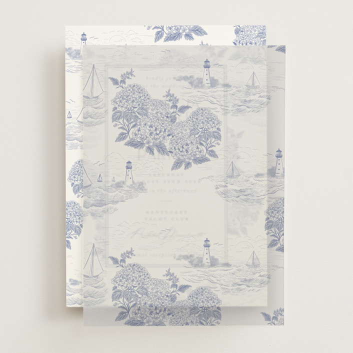 Coastal Toile Vellum Overlays by Jenna Holcomb | Minted