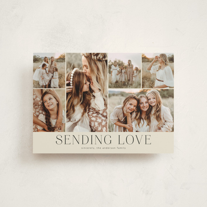 Holiday Photo Grid Valentine's Day Postcards by Kimberly Morgan | Minted