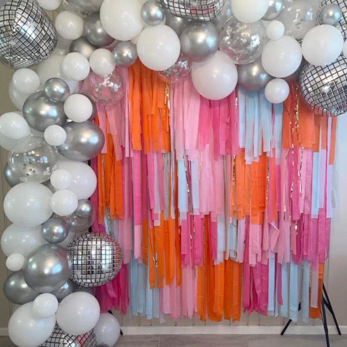 Pink and blue backdrop Backdrops by Party with Ava | Minted