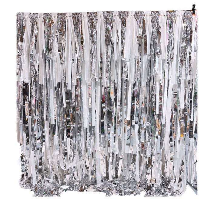 White and silver backdrop Backdrops by Party with Ava | Minted