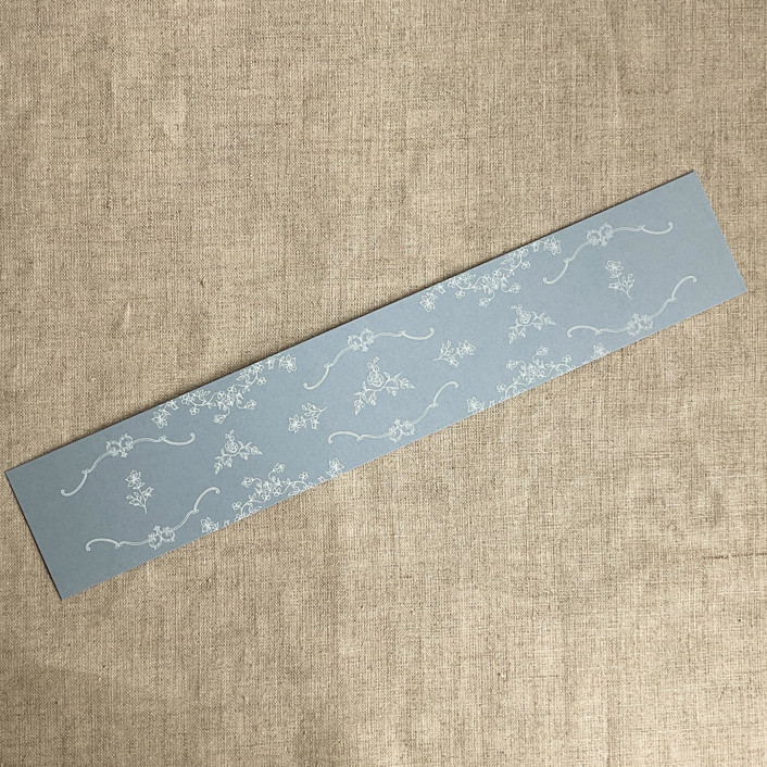 grace floral steel blue belly band for 5x7 card | pack of 10 Belly ...