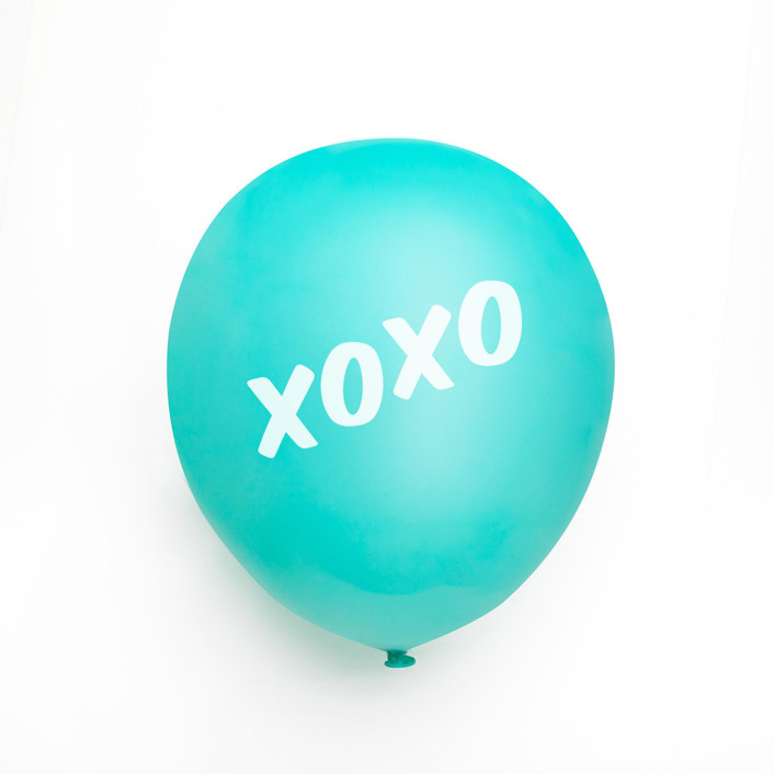 XOXO Latex Balloon, Robin's Egg and White, set of 3 Balloons by ...