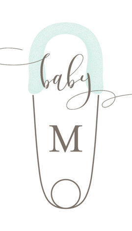 Diaper Pin Baby Shower Stickers by Lehan Veenker | Minted
