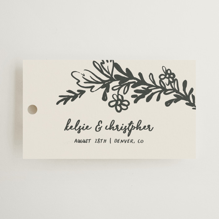 Botanical Crest Wedding Favor Tags by Kelly Watkins | Minted