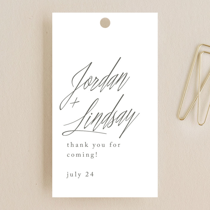 Stacked date Wedding Favor Tags by Amy Kross | Minted