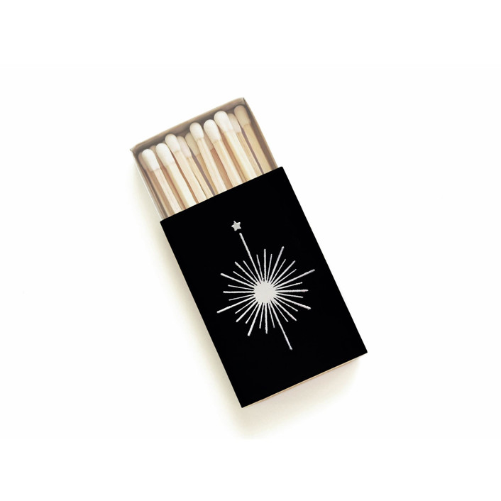 Compass Rose Matchbox, Silver on Black Matchbooks and Matches by ...