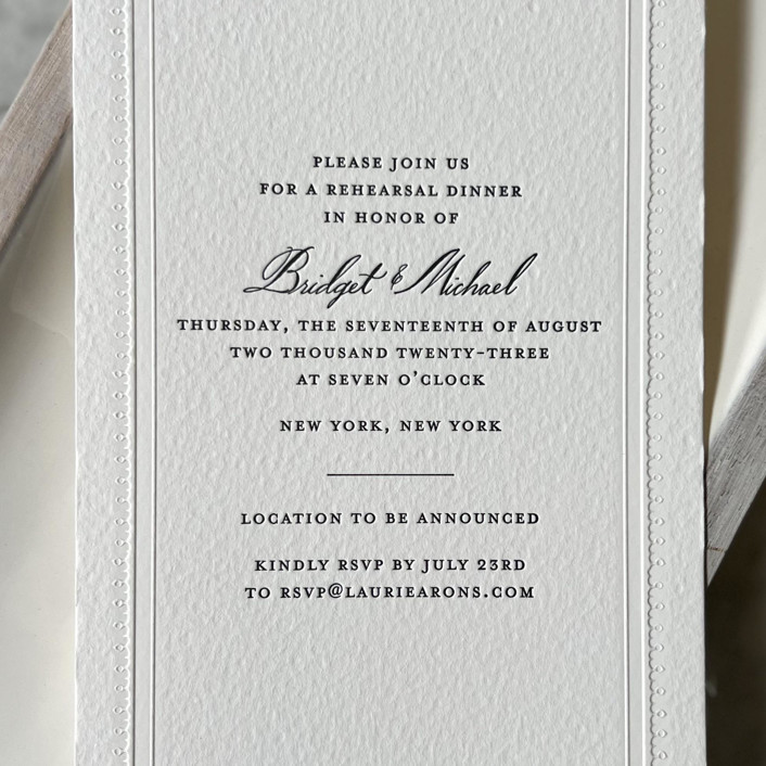 Custom Embossed Border Invitation Card | Set of 50 Programs by ...