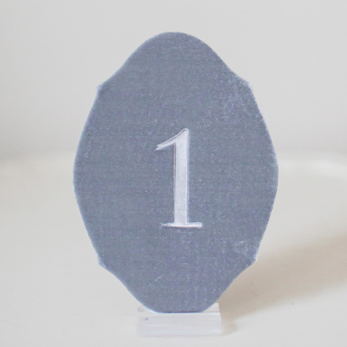 Oval Table Number - Dove Table Numbers by Velvet Raptor | Minted