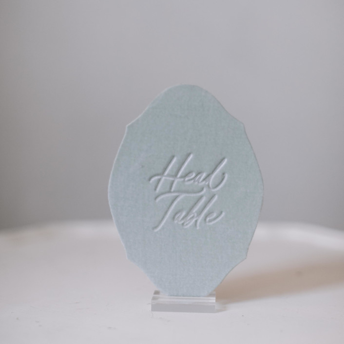 Head Table Sign - Sea Green Table Numbers by Velvet Raptor | Minted