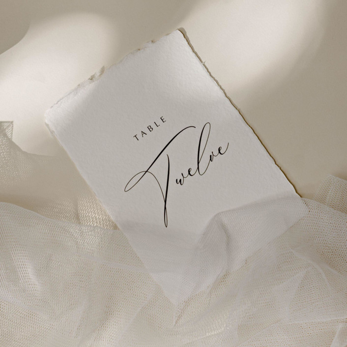 Deckled Edge / Handmade Paper Table Numbers, Design 2 Table Numbers by ...