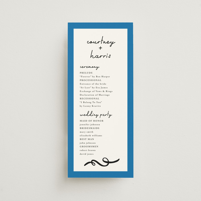 Swirl Frame Wedding Programs by mo kelley | Minted