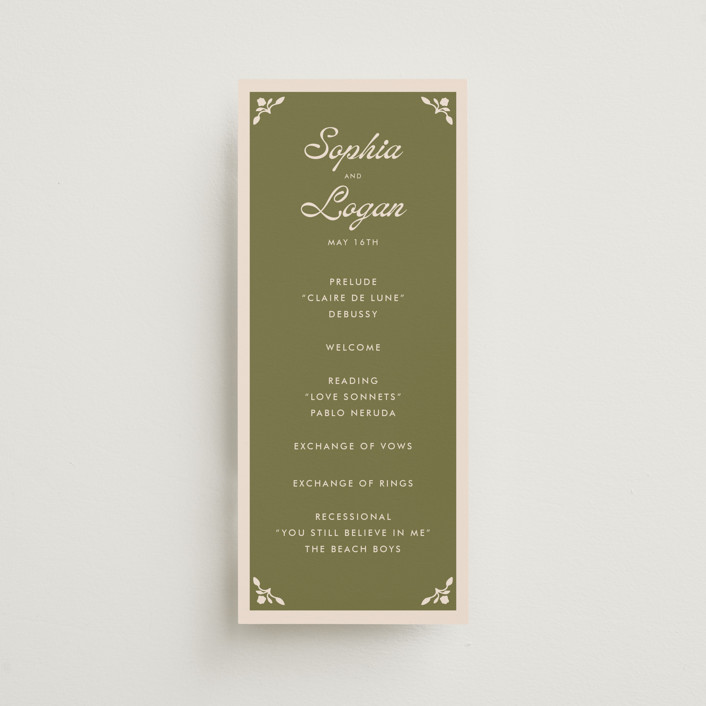 Victorian Chic Wedding Programs by Morgan Kendall | Minted