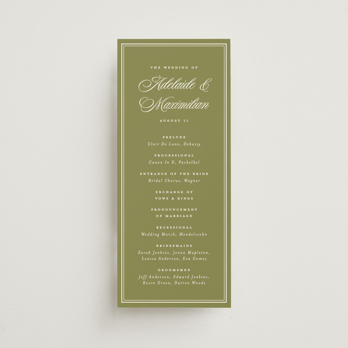 museo Wedding Programs by Ellen Schlegelmilch | Minted
