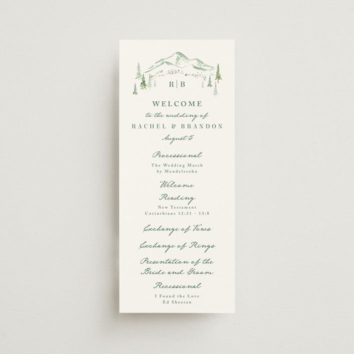 Plain Air Wedding Programs by Petra Kern | Minted