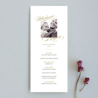 Elegant Script Wedding Programs by Jody Wody | Minted