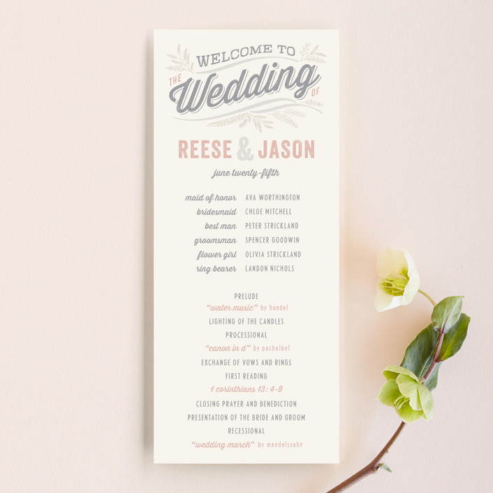Rustic Charm Wedding Programs by Hooray Creative | Minted