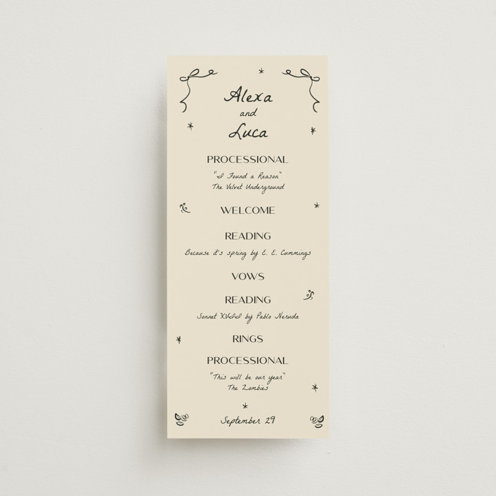 Roses Wedding Programs by Ani Somi | Minted
