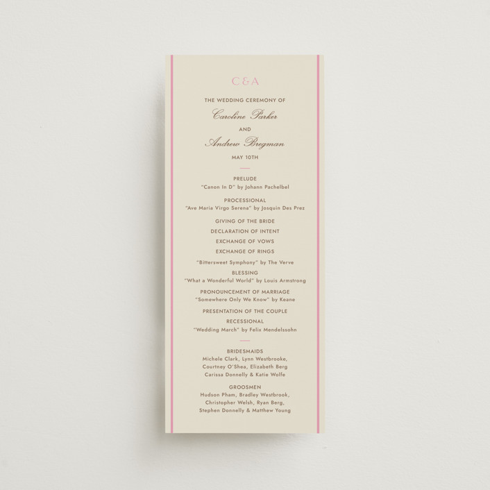 Bocce Wedding Programs by Megan Davis | Minted