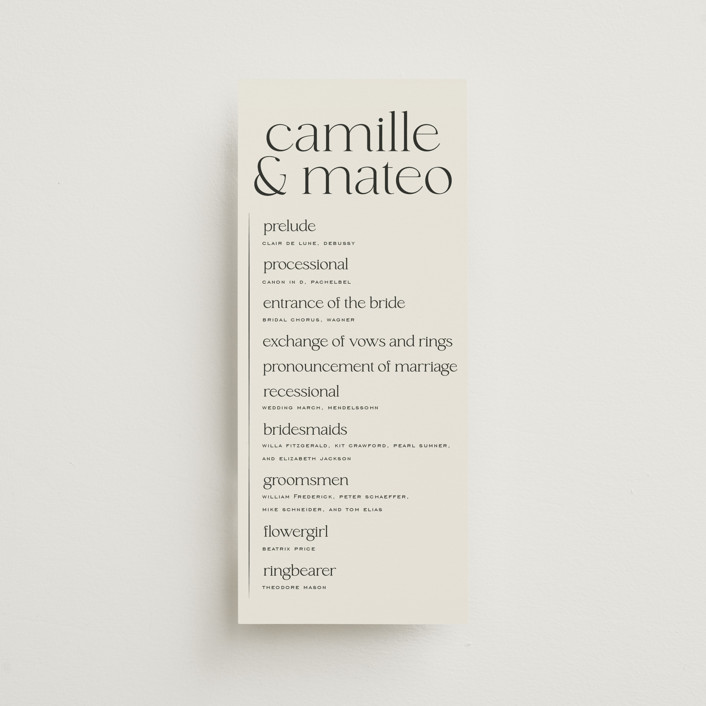 Modern Monogram Wedding Programs by Jackie Crawford | Minted