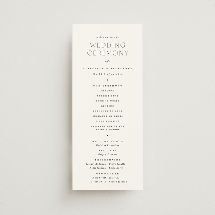 Grande Wedding Programs by Carolyn Nicks | Minted