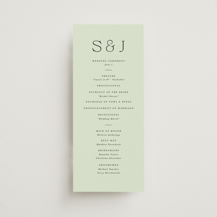Antique Ribbon Wedding Programs by Olivia Kanaley Inman | Minted