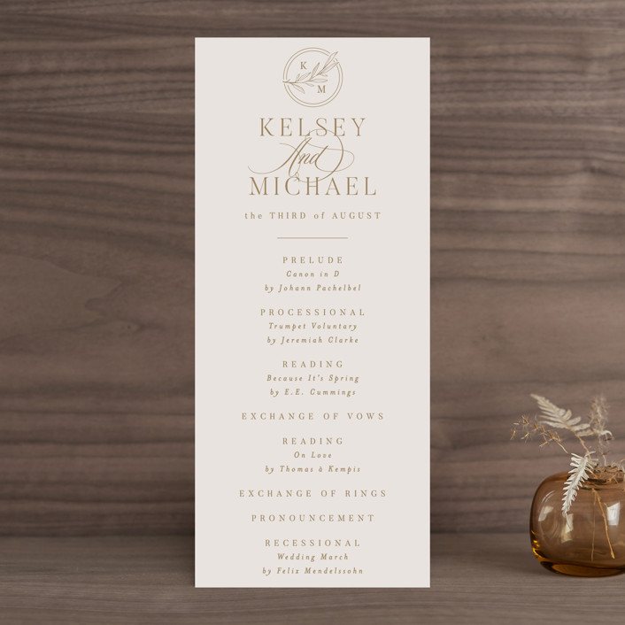 Emblem Wedding Programs by Everett Paper Goods | Minted